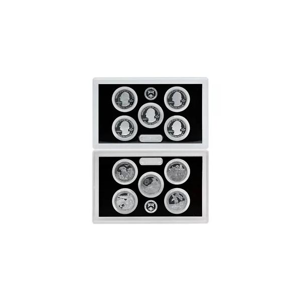 2016 S パークス クォーター ATB 90% シルバー プルーフ セット 箱または COA なし 米国造幣局 5 コイン