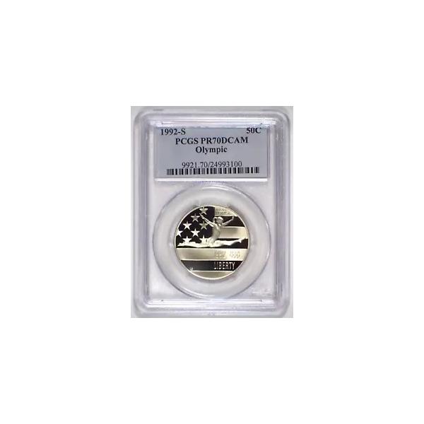 1992-S オリンピック体操記念ハーフダラー 50c - PCGS PR 70 DCAM