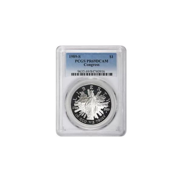 1989-S 議会シルバー記念ドル PR69DCAM PCGS プルーフ 69 ディープ カメオ