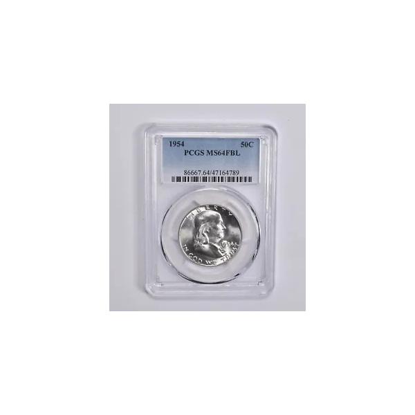 MS64 FBL 1954 フランクリン ハーフダラー PCGS ブルーラベル