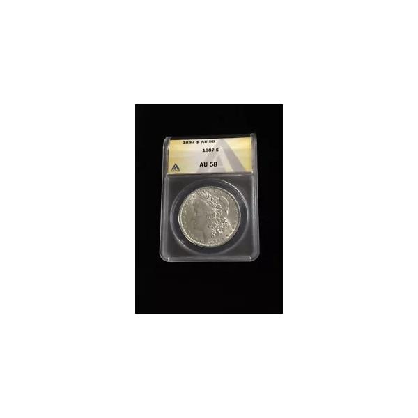 1887 ANACS AU 58 モルガン シルバー ダラー、アメリカ合衆国 シルバー $1 コイン