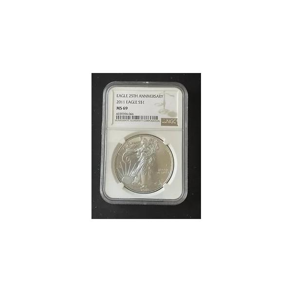 2011 NGC シルバー アメリカン イーグル ドル コイン MS69