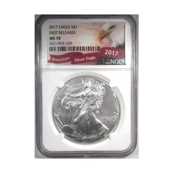 2017 シルバー イーグル NGC MS70 1st リリース コイン AQ808