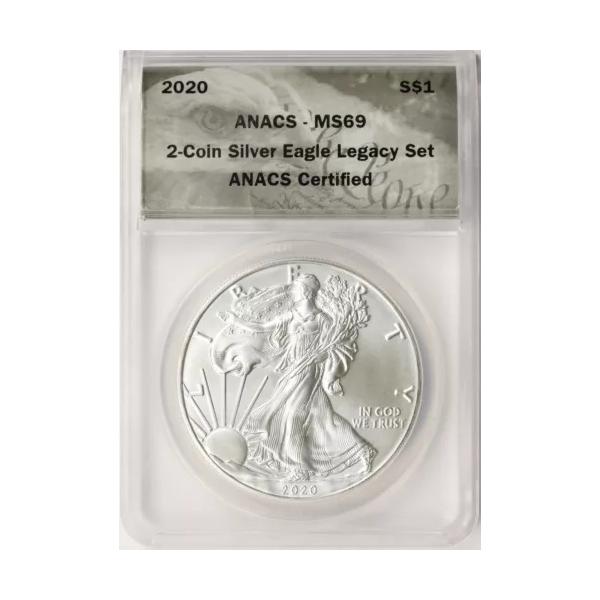 2020 $1 アメリカン シルバー イーグル ANACS MS69