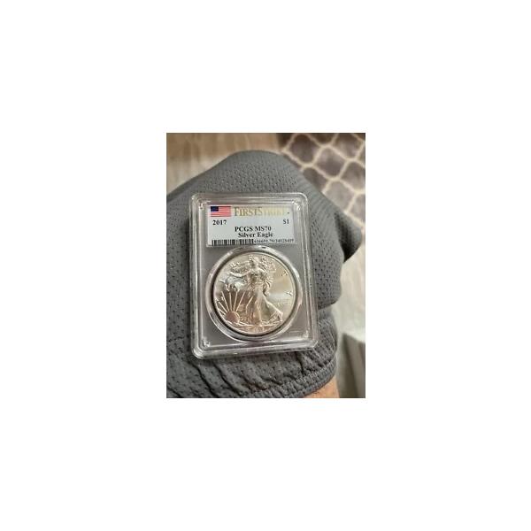 2017 アメリカン シルバー イーグル PCGS MS70 ファースト ストライク **希少なオリジナル ASE**