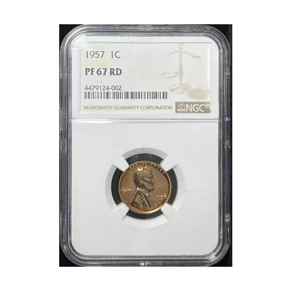 1957 リンカーン ウィート セント NGC PR67RD 受け取りコイン写真参照 #3683