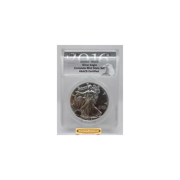 2016 (S) シルバー イーグル $1、ANACS MS69 - #B41964