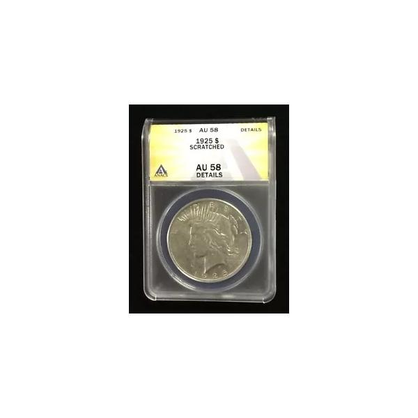 1925 ANACS AU 58 シルバーピースダラー *傷あり* *詳細*