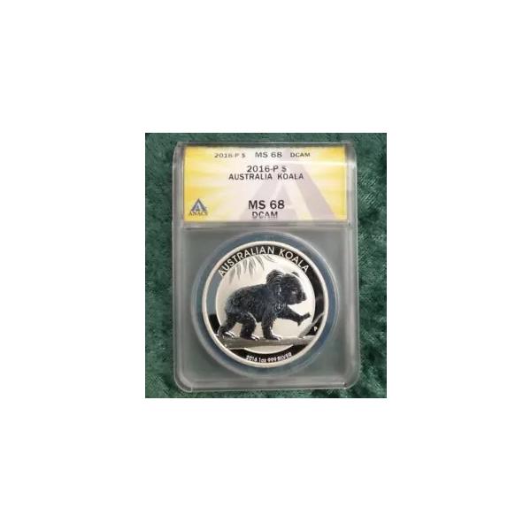 2016 ANACS MS 68 D-Cam オーストラリア コアラ シルバー ダラー、1 オンス シルバー ダラー