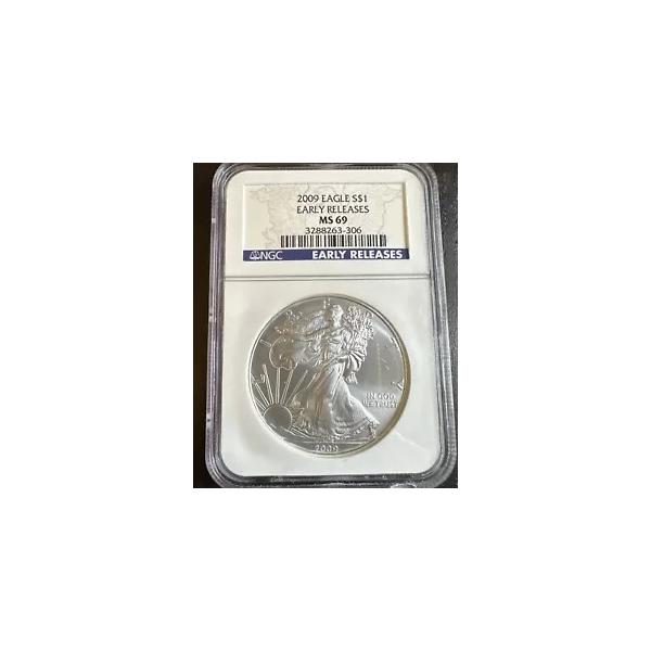 2009 シルバー イーグル コイン $1 早期リリース NGC MS69