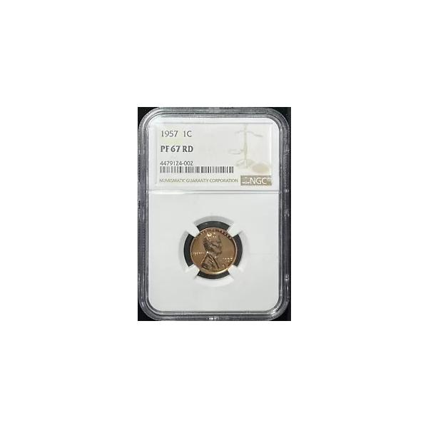 1957 リンカーン ウィート セント NGC PR67RD 受け取りコイン写真参照 #3683