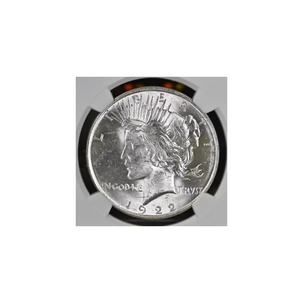 1922 P PEACE シルバー ダラー NGC MS 62 |未流通 UNC BU MS62 ICY BLAST ホワイト!
