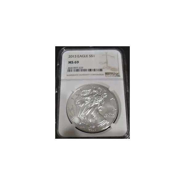 2013 アメリカン シルバー イーグル $1 NGC MS69 (スポットなし)