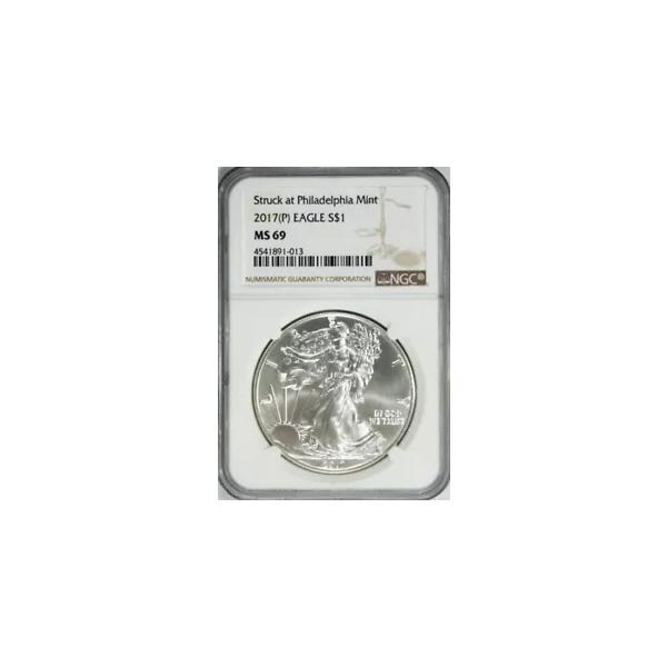 2017-(P) アメリカン シルバー イーグル NGC MS 69 #PT3-13