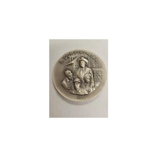 スターリングシルバー S. Gompers-A.F.L.記念ラウンドコイン