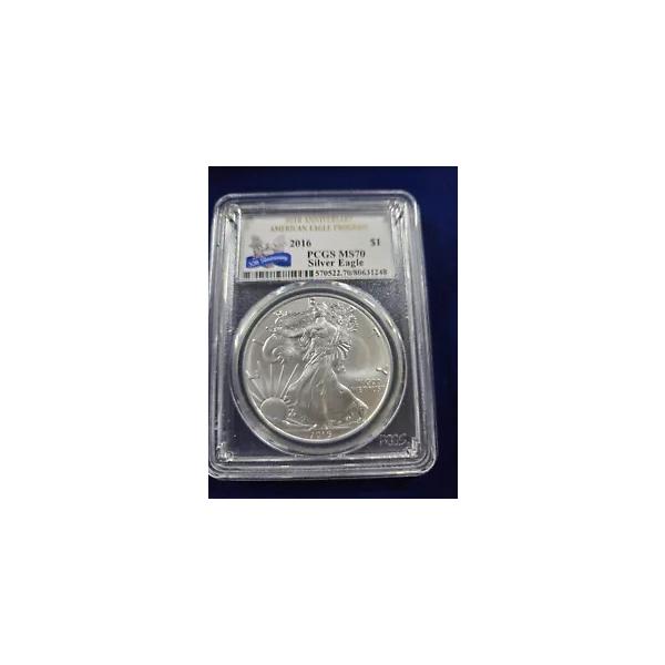 ?? 2016 30 周年記念 1 オンス $1 シルバー イーグル コイン PCGS MS70