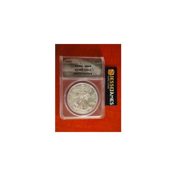 2005 $1 アメリカン シルバー イーグル ANACS MS69