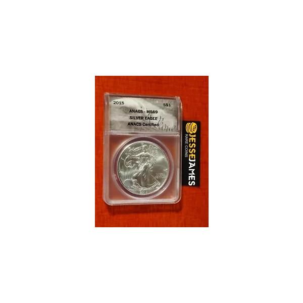 2015 $1 アメリカン シルバー イーグル ANACS MS69