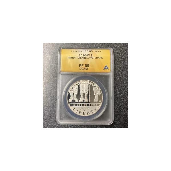 2010-W プルーフ障害退役軍人 ANACS PF69 DCAM