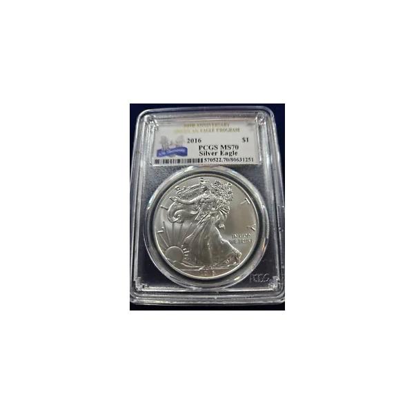 ?? 2016 30 周年記念 1 オンス $1 シルバー イーグル コイン PCGS MS70