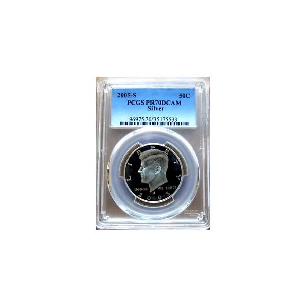 2005 S ケネディ シルバー ハーフダラー シルバー プルーフ PCGS PR70DCAM 50c
