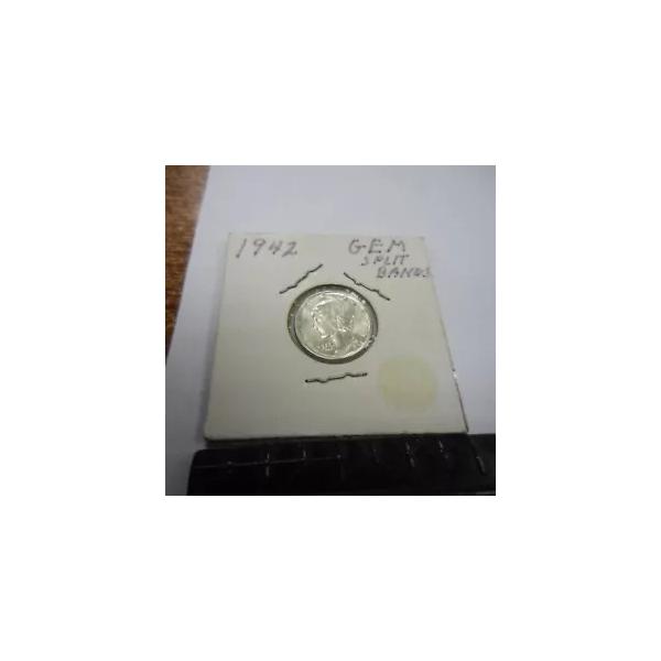 1942-P マーキュリー ダイム 10c リバティ コイン * 未流通 * 90% シルバー ** ms BU unc ~