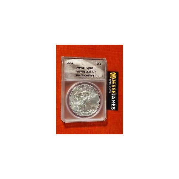 2012 $1 アメリカン シルバー イーグル ANACS MS69