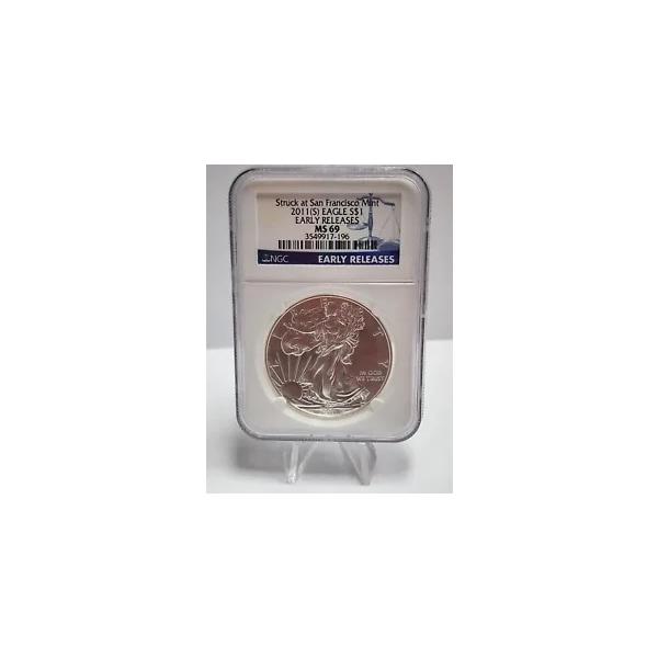 2011-(S) $1 アメリカン シルバー イーグル NGC MS 69 |初期リリース未配布 UNC BU