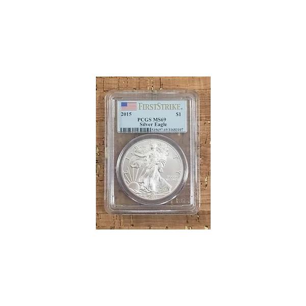 2015 アメリカン シルバー イーグル 1オンス PCGS MS69 ファースト ストライク