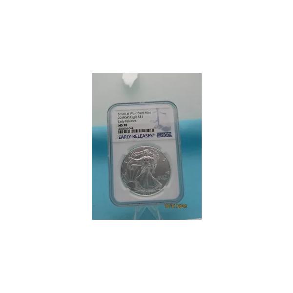 2019 W アメリカン シルバー イーグル NGC MS70 早期リリース ウエスト ポイント ミント X113