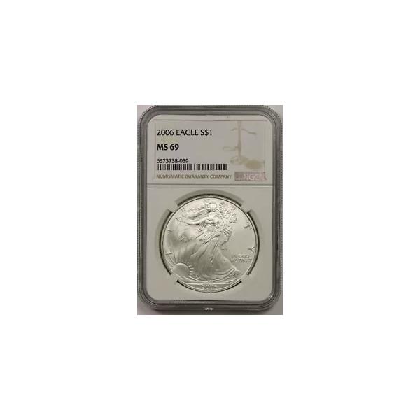 2006 アメリカン シルバー イーグル $1 MS 69 NGC