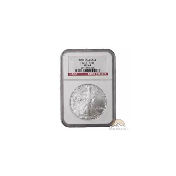 2006 アメリカン シルバー イーグル ドル $1 - NGC MS69 ファースト ストライク