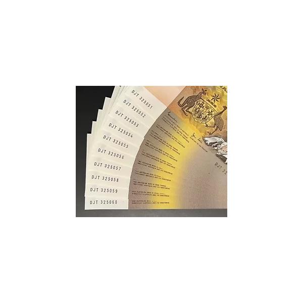 CRISP オーストラリア $1 紙幣 10 枚セット 1982 ** aUNC/UNC ** フル バンドルから取得