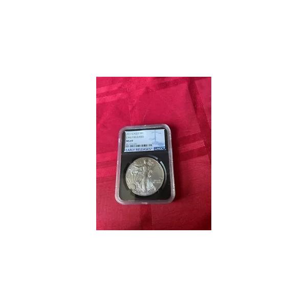 2017 早期リリース PCGS MS69 $1 アメリカン シルバー イーグル