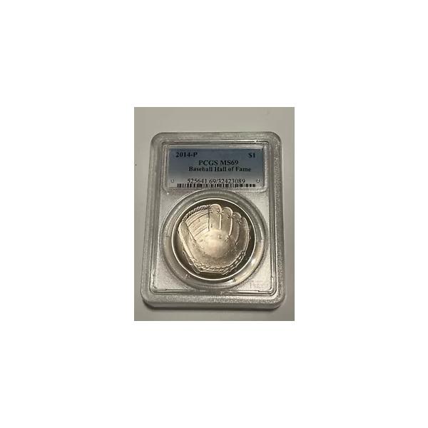 2014-P 野球殿堂入り記念シルバーダラー MS69 PCGS