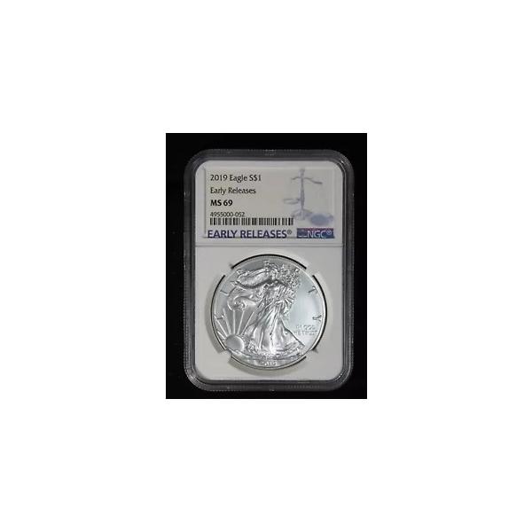 2019 シルバー イーグル NGC MS-69 早期リリース TQ2826/UH