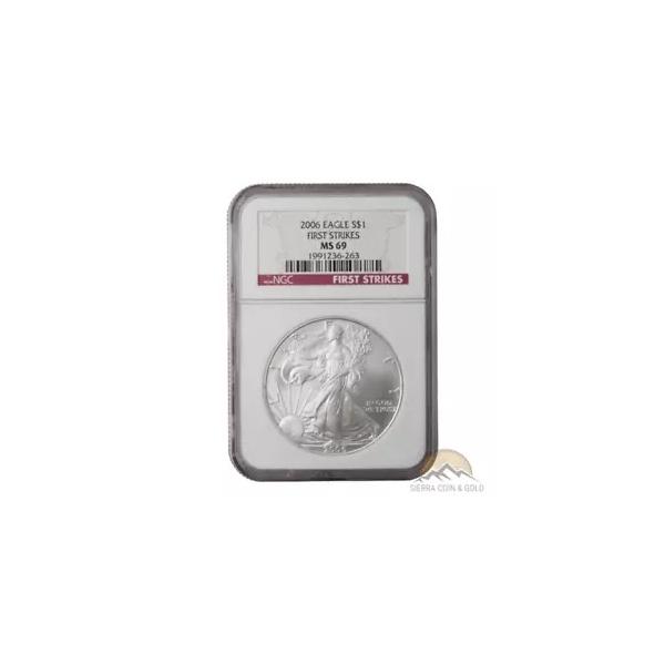 2006 アメリカン シルバー イーグル ドル $1 - NGC MS69 ファースト ストライク