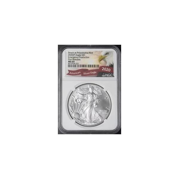 2020-P アメリカン シルバー イーグル NGC MS69 FR 緊急生産 ?COINGIANTS?