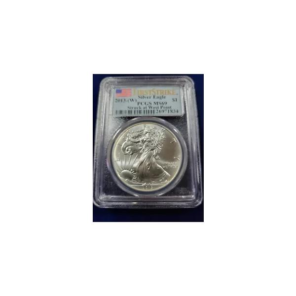 ?? 2013-(W) アメリカン シルバー イーグル $1 コイン - PCGS MS69 FIRST STRIKE West Point