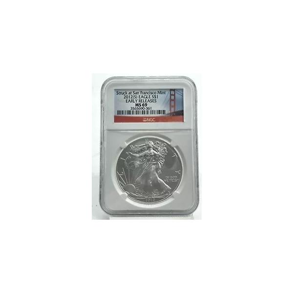 2013 (S) $1 アメリカン シルバー イーグル NGC MS69 ER がサンフランシスコ造幣局で発見