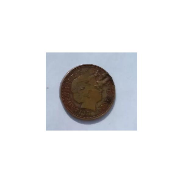 2004 エリザベス II D.G Reg F.D ラミネートエラーのあるレアな 1P コイン。