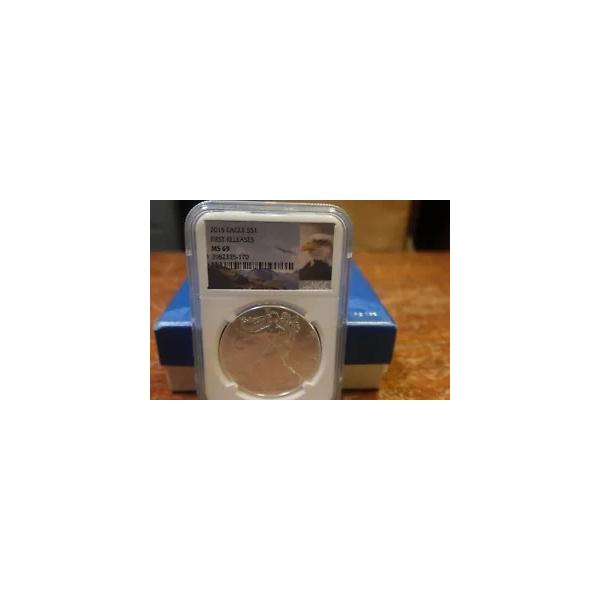 2015 $1 アメリカン シルバー イーグル NGC MS69 が初リリースのハクトウワシ ラベル