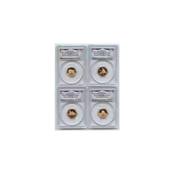2009 S リンカーン 4 コイン セント セット PCGS PR69DCAM-ALL 4 コイン