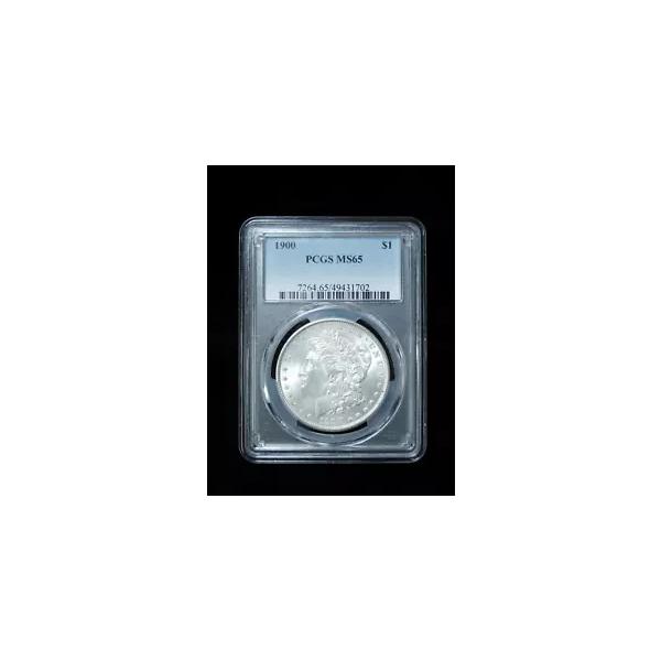 1900 $1 モーガン シルバー ダラー - PCGS MS65 ブラスト ホワイト