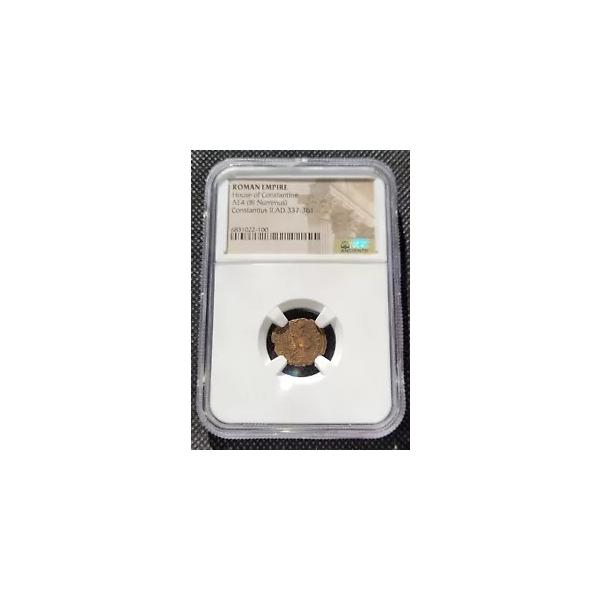 コンスタンティウス 2 世古代ローマ帝国コイン NGC グレード AE4 BI Nummus