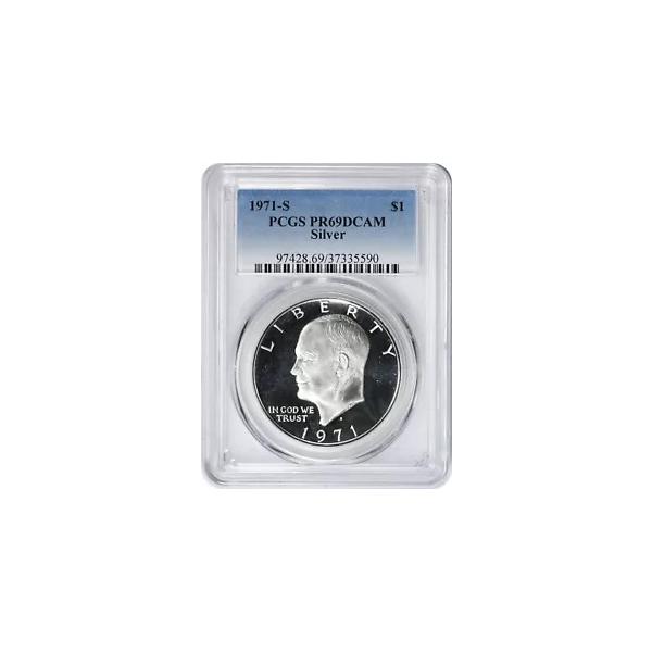 1971-S シルバー アイゼンハワー アイク ダラー PR69DCAM PCGS プルーフ 69 ディープ カメオ
