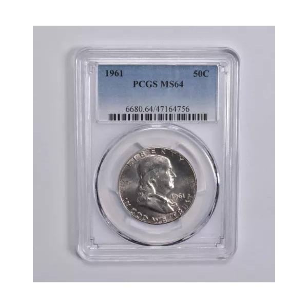 MS64 1961 フランクリン ハーフダラー PCGS ブルーラベル