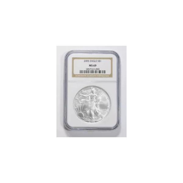 MS69 2005 アメリカン シルバー イーグル NGC ブラウンラベル *7846