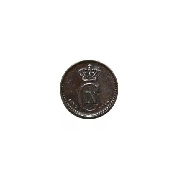 S5 - デンマーク 1 鉱石 1879h VF + / XF 銅貨 - クリスチャン 9 世王 *** 希少品