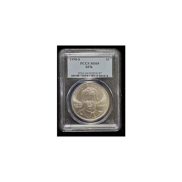 1998-S $1 シルバー コメム ロバート F. ケネディ PCGS MS69 (Z-0275)